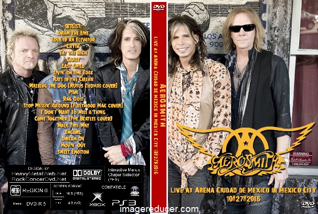 AEROSMITH Live at Arena Ciudad de M?xico, Mexico City 10-27-2016 DVD